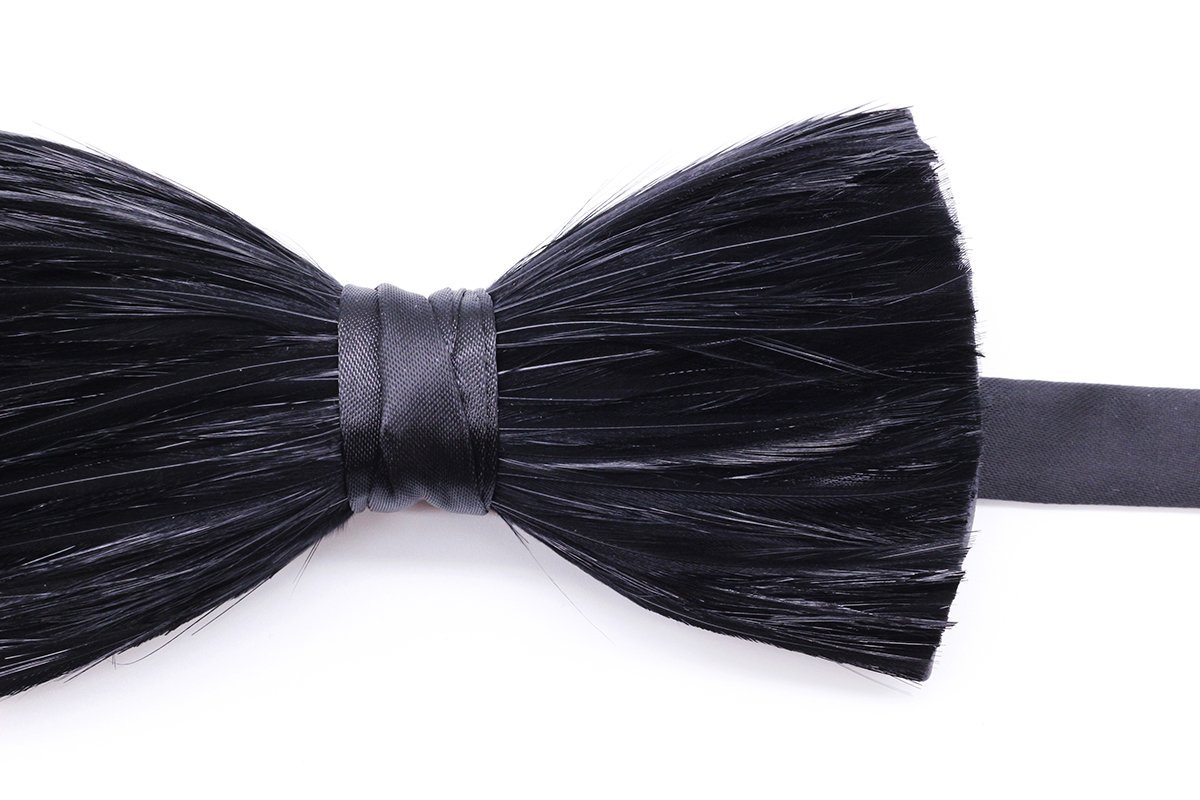 Black Tuxedo Feather Bow Tie – Bow Ties for Men – Bow SelecTie