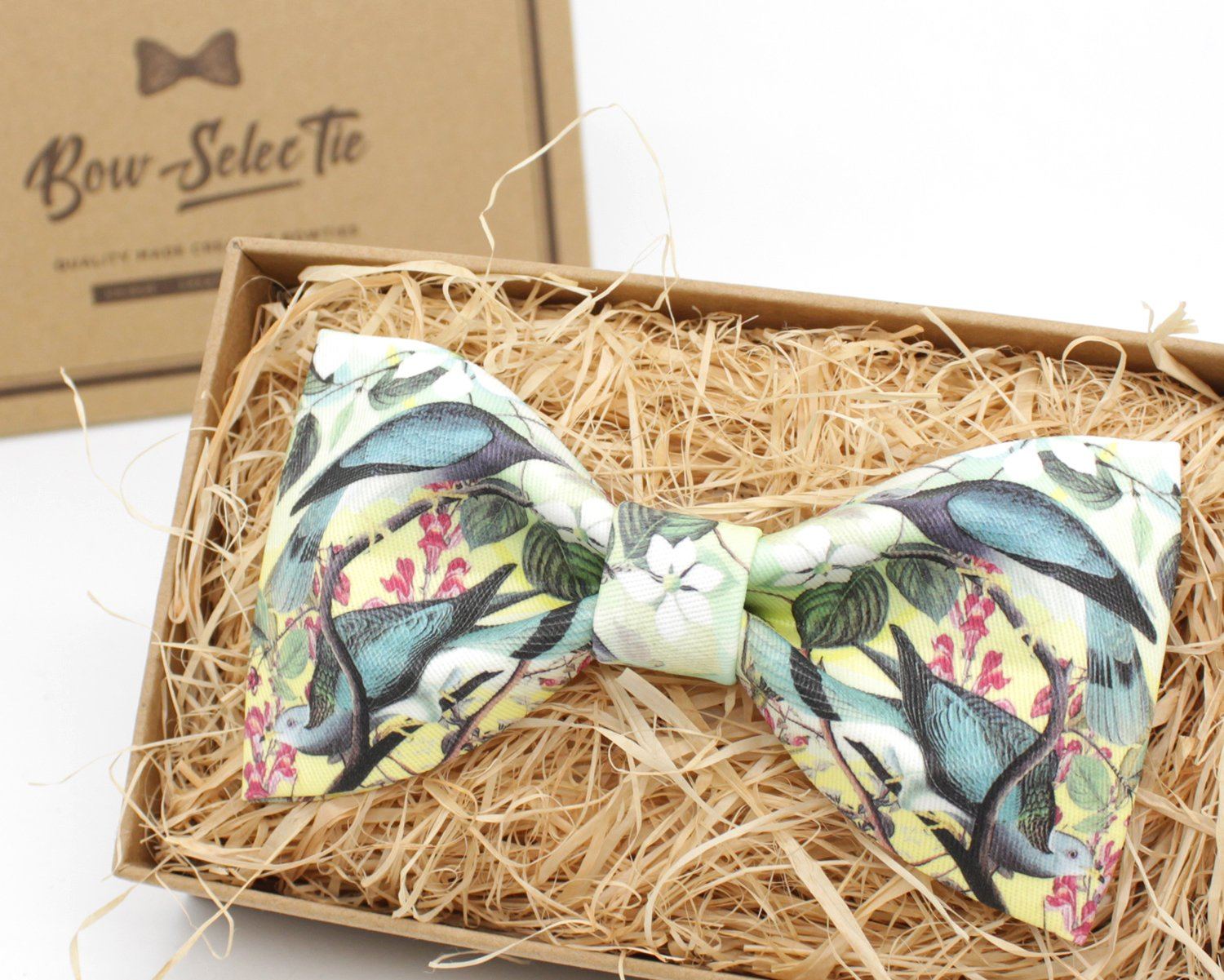 Tropical Birds Bow Tie – Bow Ties for Men – Bow SelecTie
