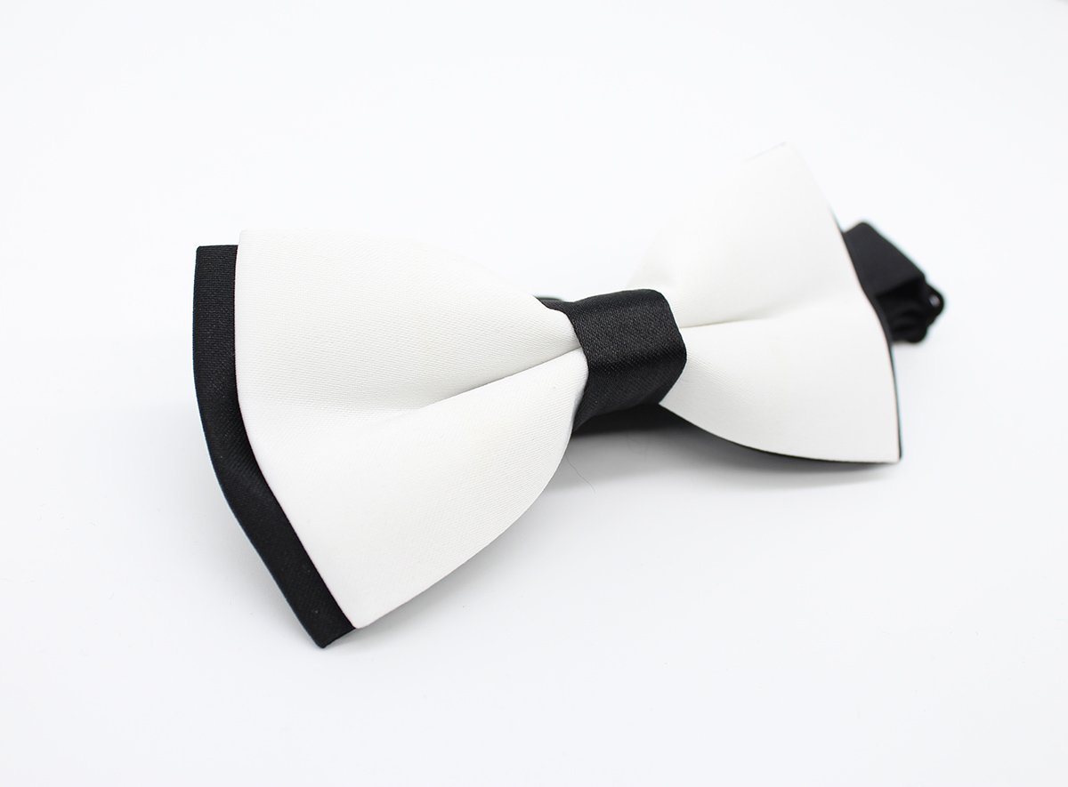 White & Black Tuxedo Bow Tie – Bow Ties for Men – Bow SelecTie
