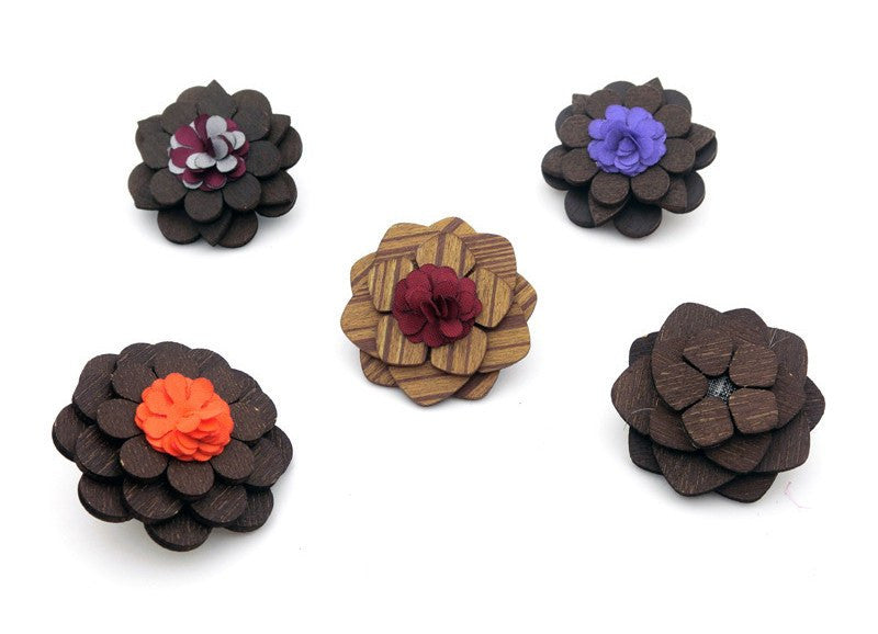 Purple Wooden Lapel Pin – Bow Ties for Men – Bow SelecTie